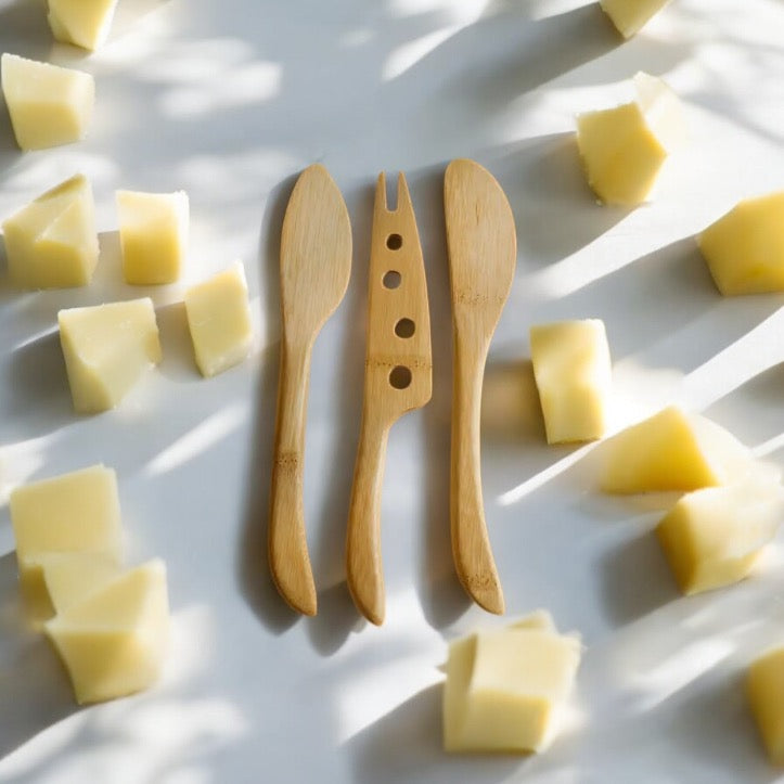 Bamboo Charcuterie Utensil Set | Set of Three | Cut Spread Schmere ...