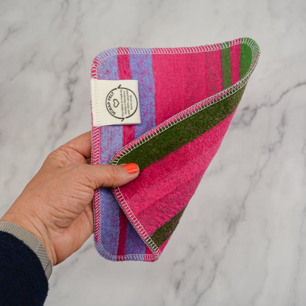 Scrap Felt Dish Cloth - Color Blocking | Marley's Monsters