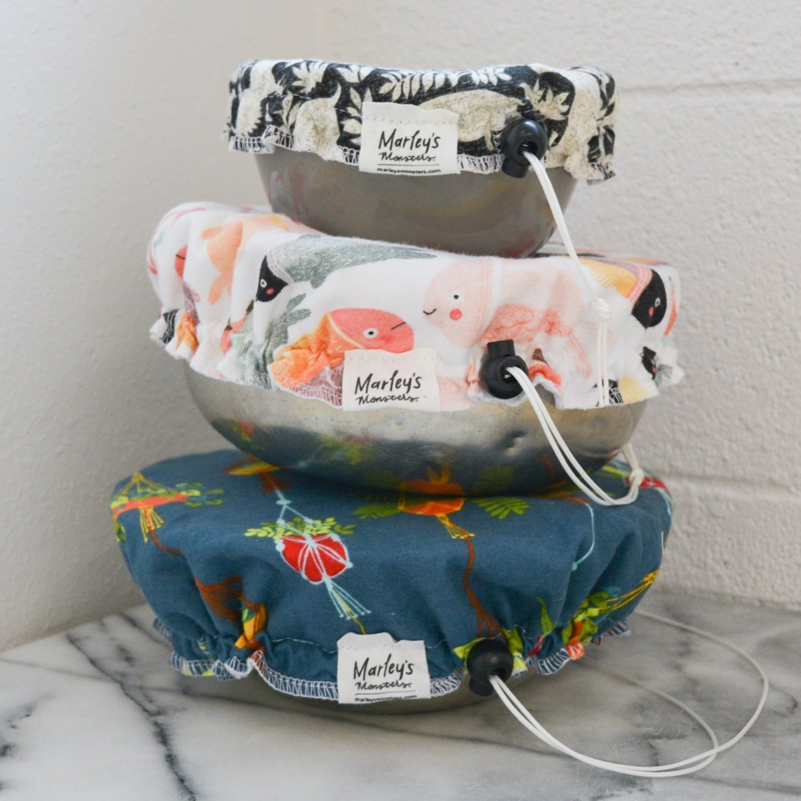 Flannel Bowl Covers - Reusable Bowl Covers | Marley's Monsters