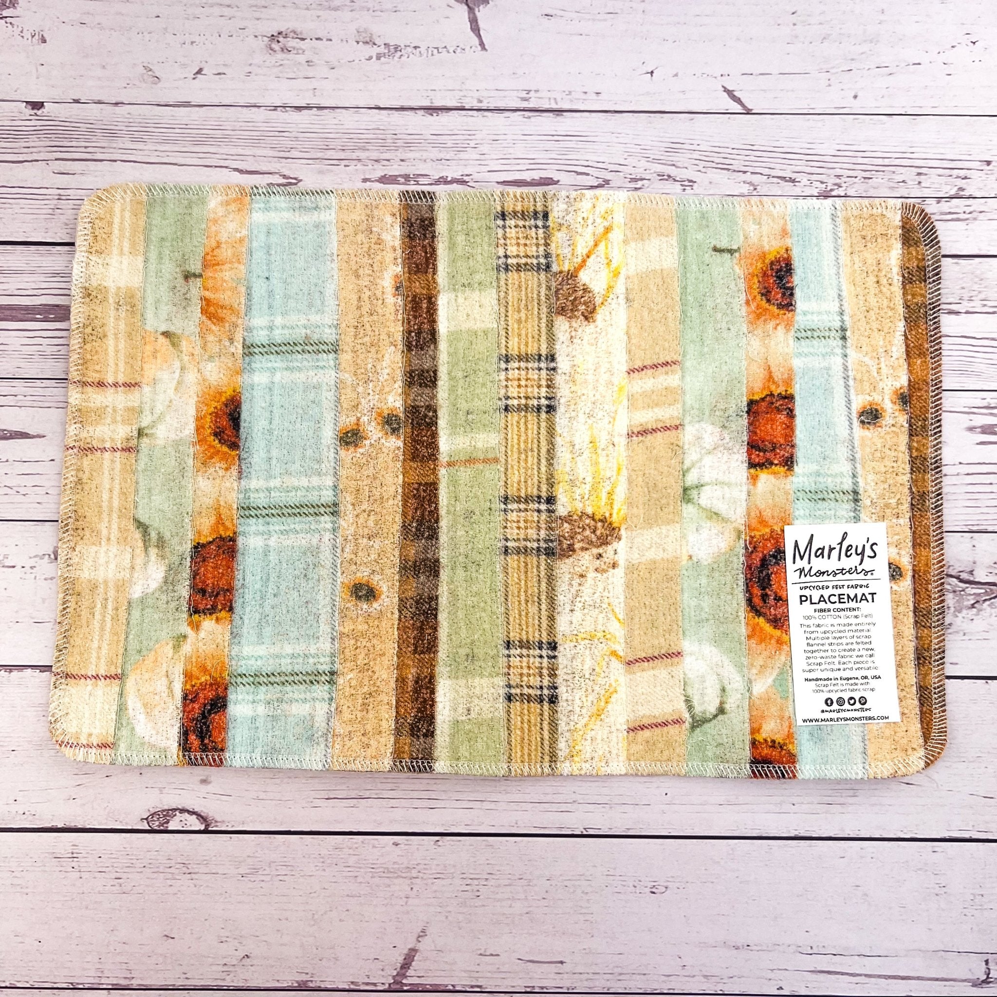 Scrap Felt Placemat: Fall Prints | Marley's Monsters