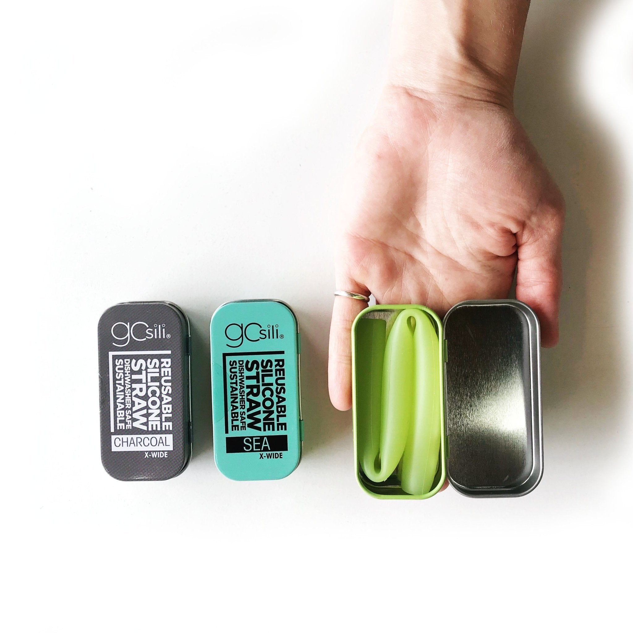 Silicone Straw & Travel Tin - Reusable Straws | Marley's Monsters